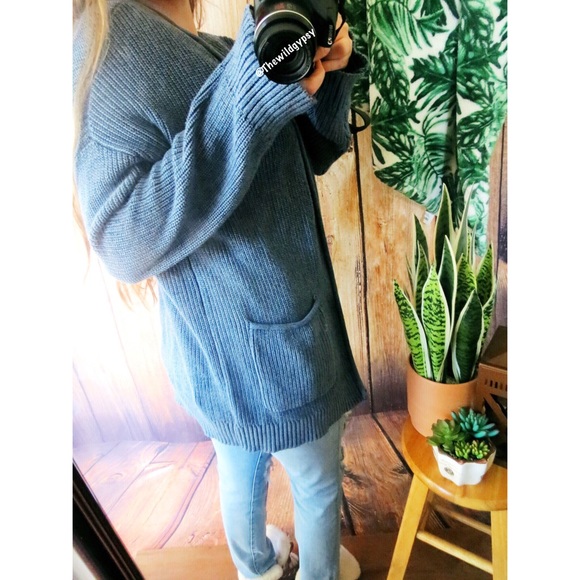 Universal Thread | Sweaters | Nwot Dusty Blue Knitted Cardigan | Poshmark